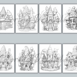 Ice Cream Houses Coloring Book, Sweet Coloring, House Coloring Pages ...