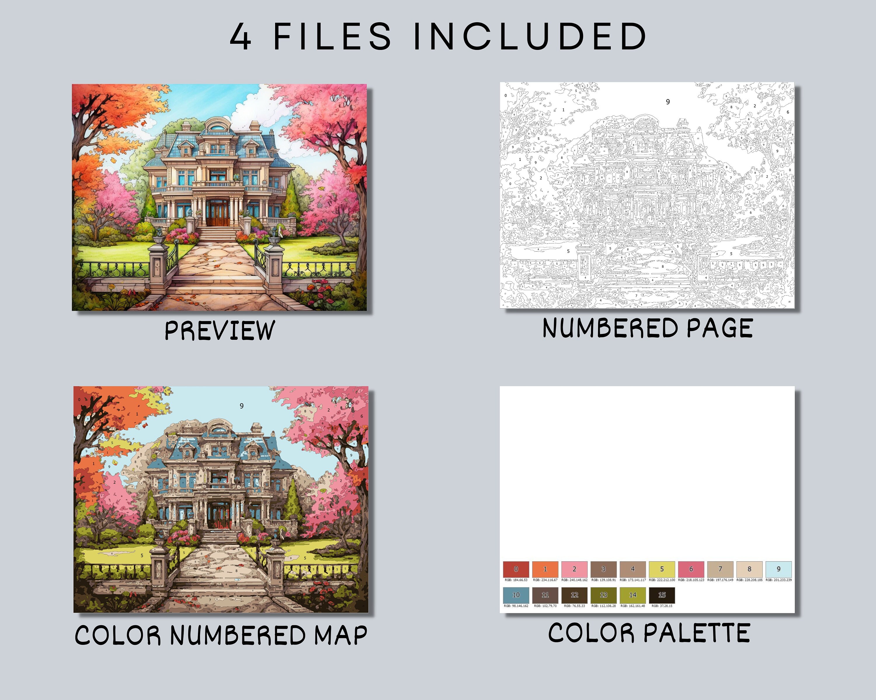 Color by Number, Paint by Number, Paint Number Adult, Coloring Numbered ...