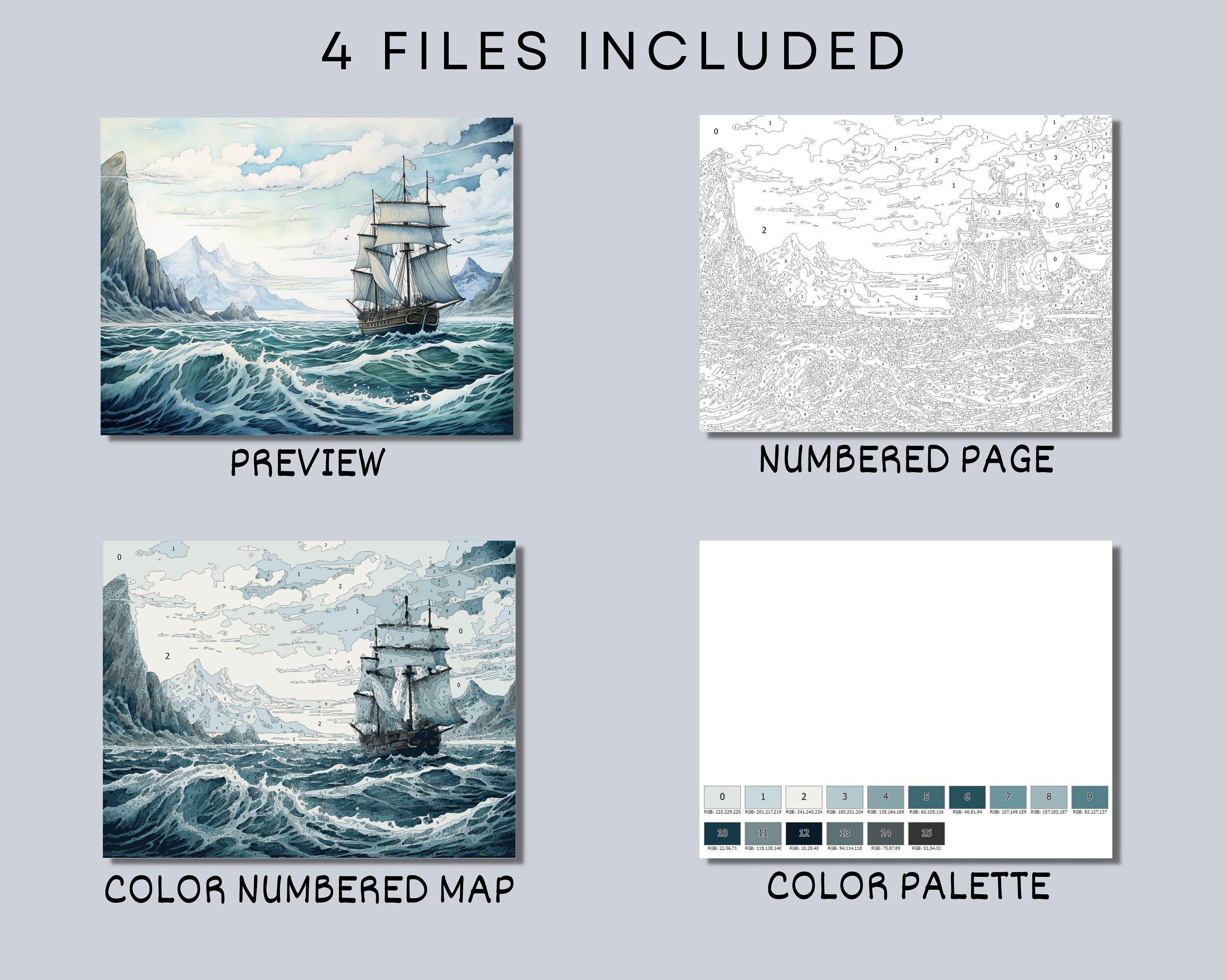 Color by Number, Paint by Number, Paint Number Adult, Coloring Numbered ...