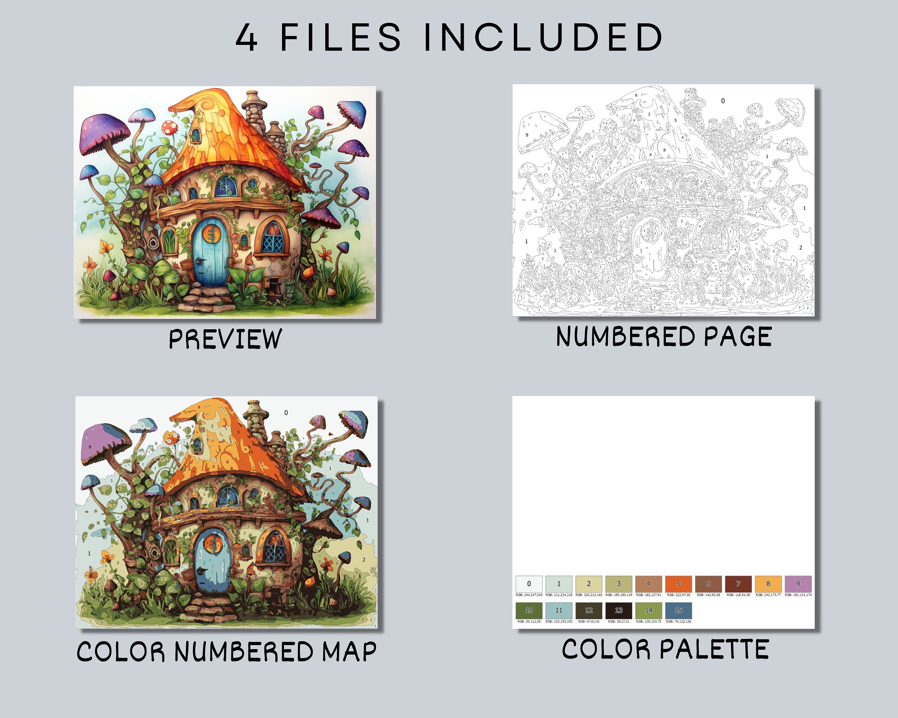 Color by Number, Paint by Number, Paint Number Adult, Coloring Numbered ...