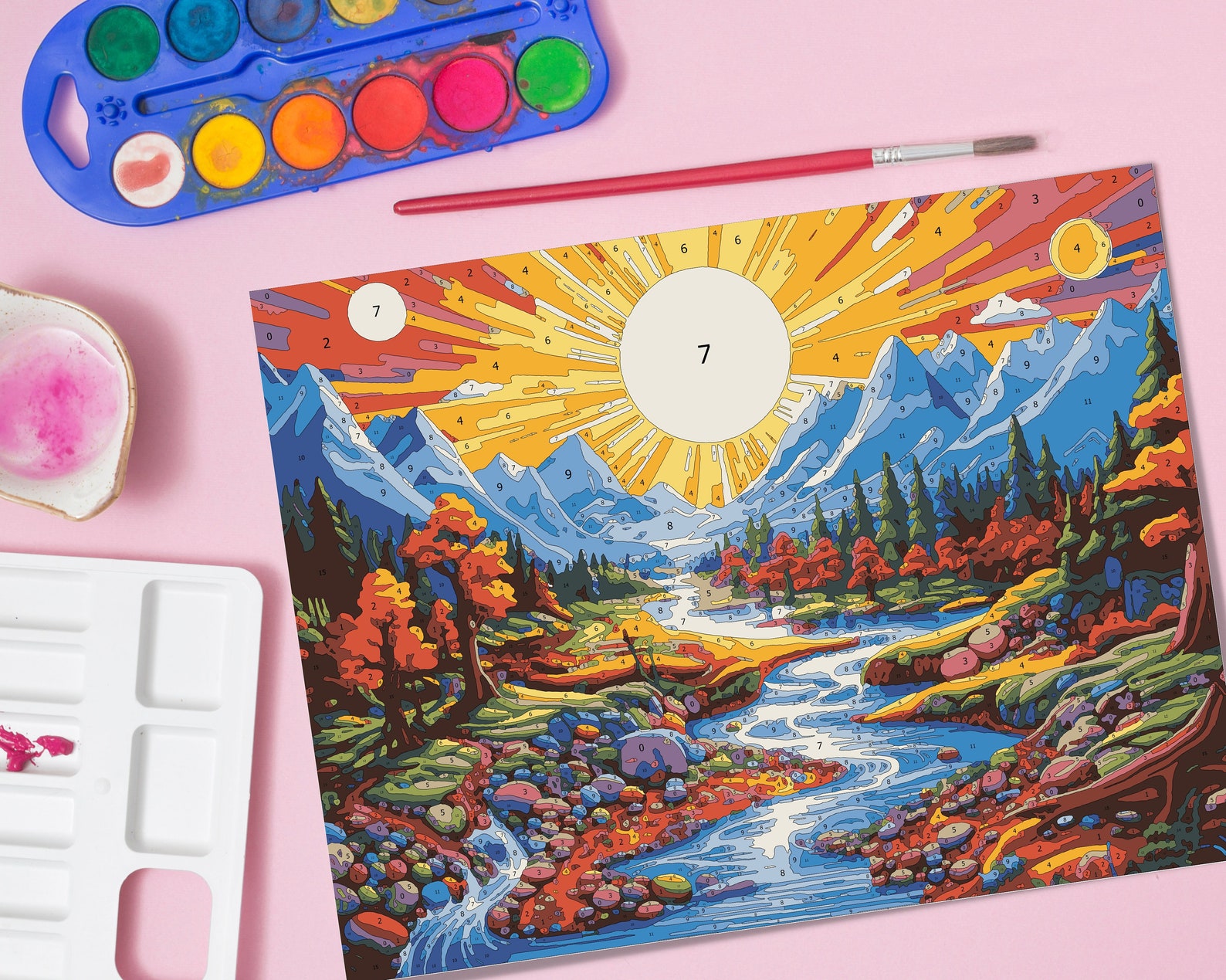 Color by Number Paint by Number Paint Number Adult Coloring - Etsy