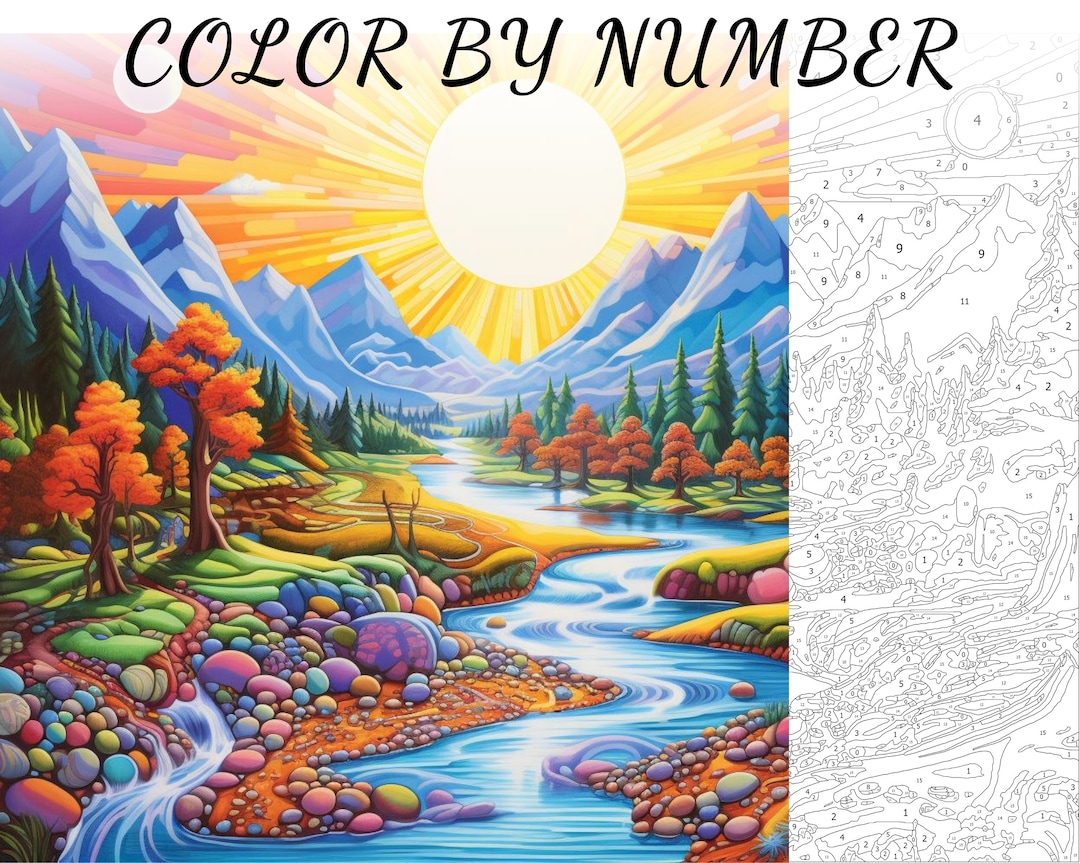 Color by Number, Paint by Number, Paint Number Adult, Coloring Numbered ...