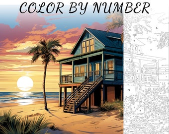 Color by Number, Paint by Number, Paint Number Adult, Coloring Numbered ...
