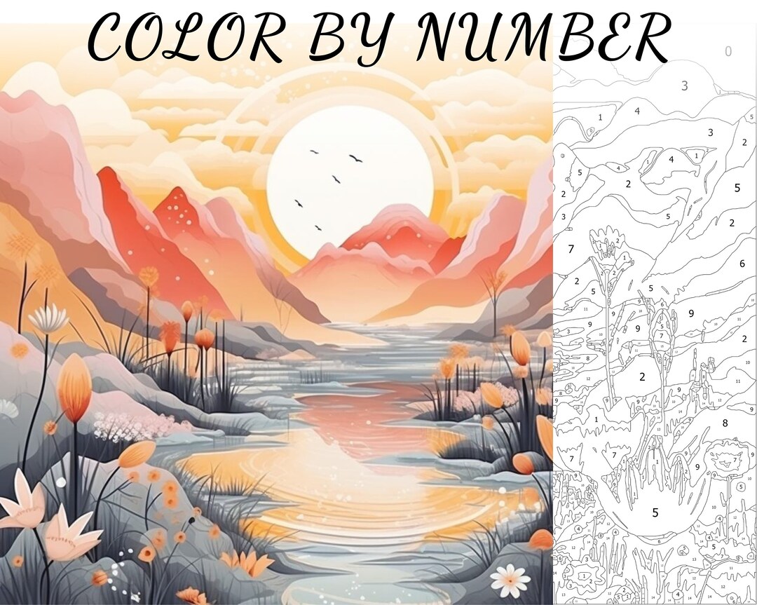 Color by Number, Paint by Number, Paint Number Adult, Coloring Numbered ...