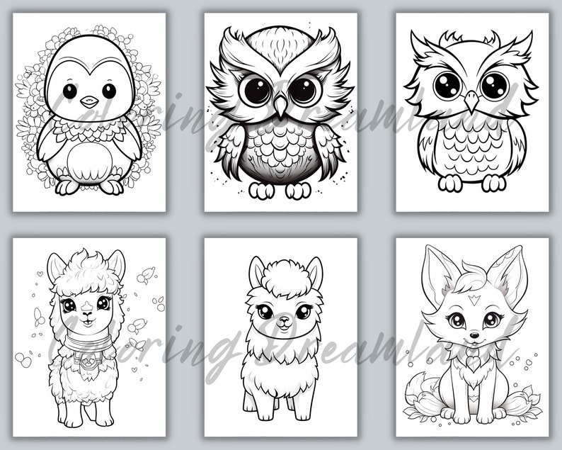 Kawaii Coloring Pages, Kawaii Coloring Book, Kawaii Animal Coloring ...