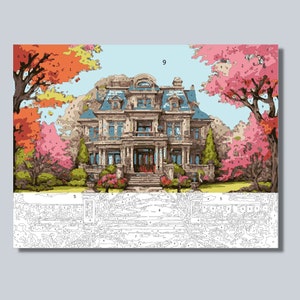 Color by Number, Paint by Number, Paint Number Adult, Coloring Numbered ...