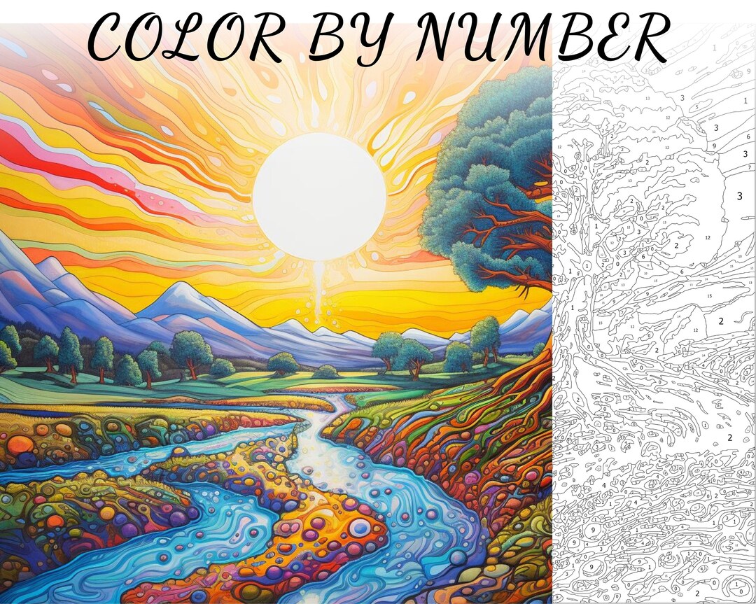Color by Number, Paint by Number, Paint Number Adult, Coloring Numbered ...