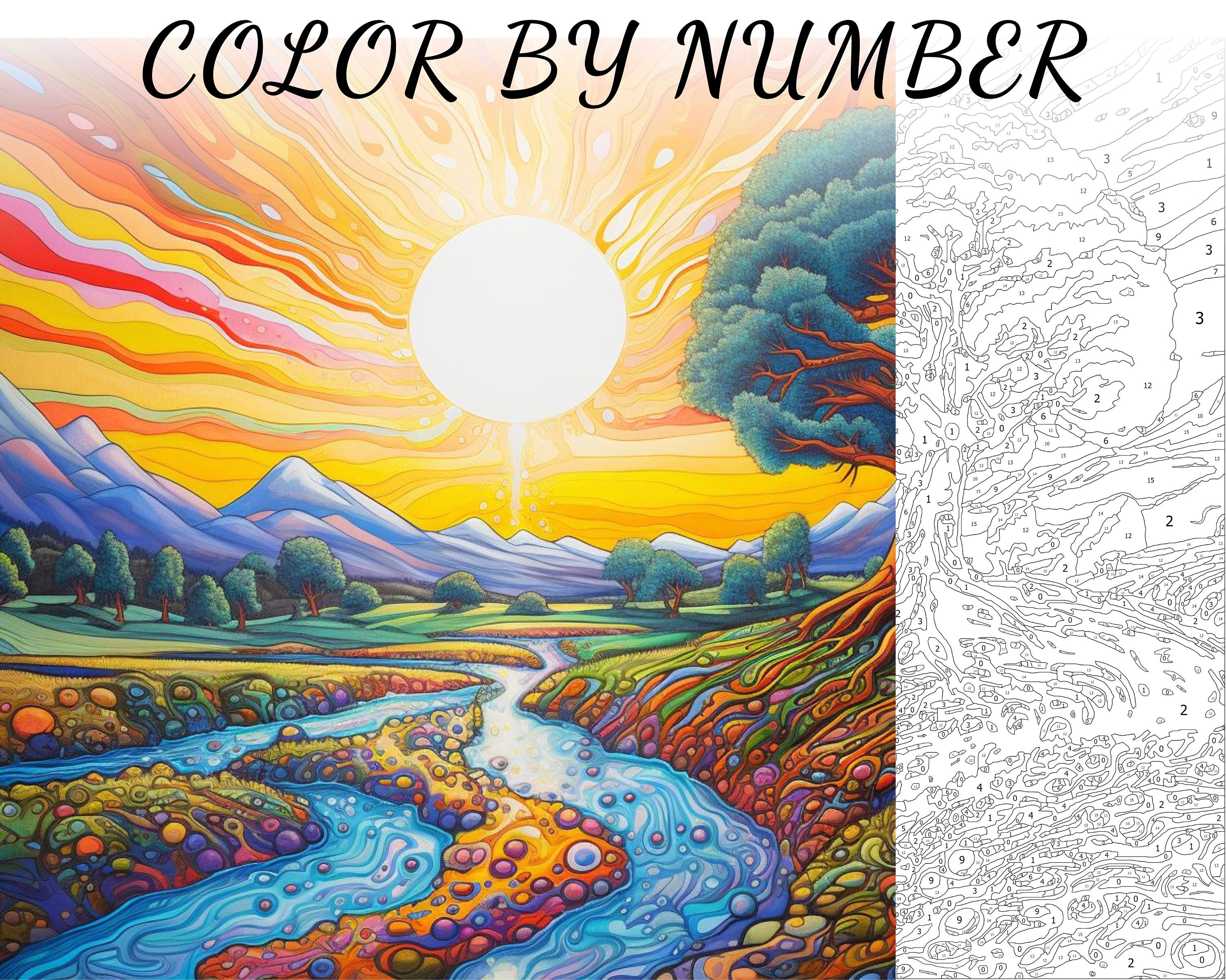 Color by Number, Paint by Number, Paint Number Adult, Coloring Numbered ...