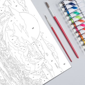 Color by Number, Paint by Number, Paint Number Adult, Coloring Numbered ...