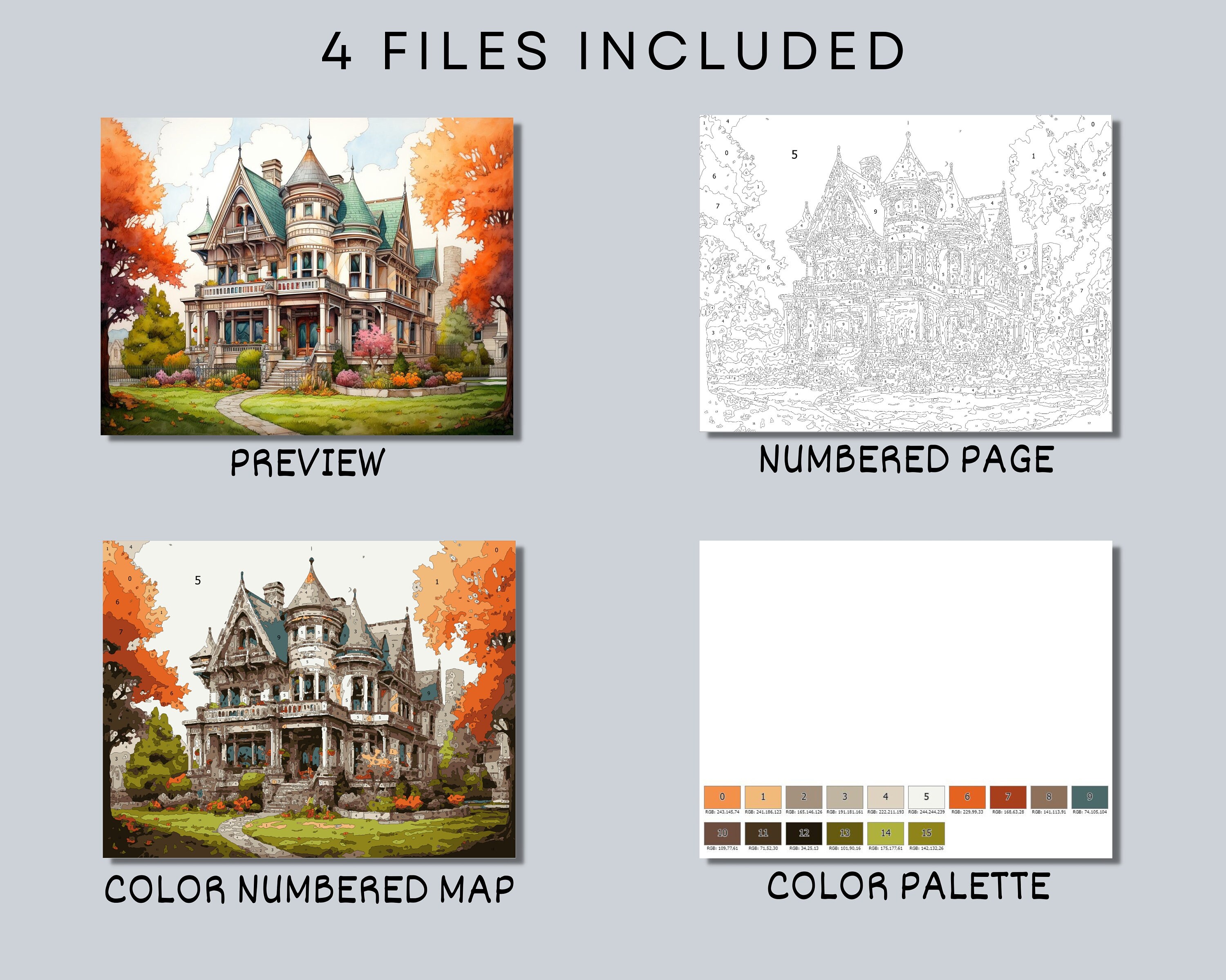 Color by Number, Paint by Number, Paint Number Adult, Coloring Numbered ...