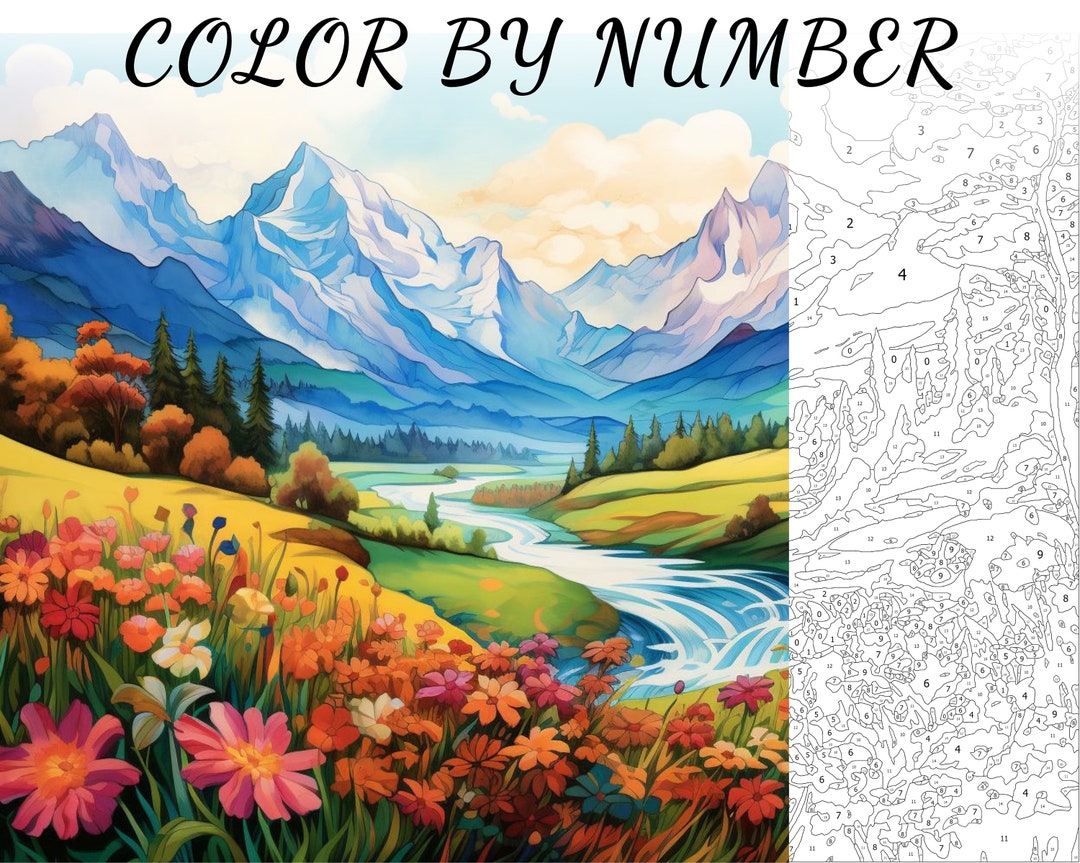 Color by Number, Paint by Number, Paint Number Adult, Coloring Numbered ...