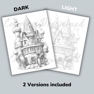 Ice Cream Houses Coloring Book, Sweet Coloring, House Coloring Pages ...