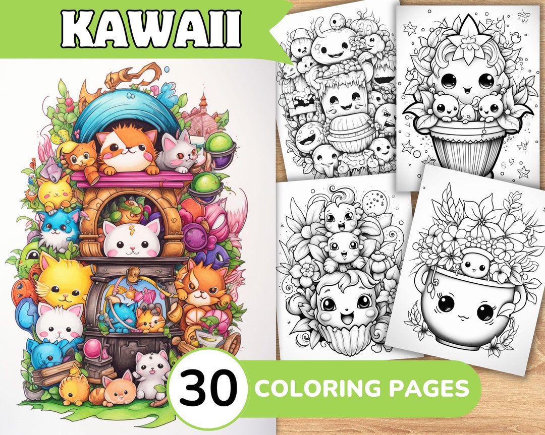 Kawaii Coloring Pages, Kawaii Coloring Book, Kawaii Coloring, Cute ...
