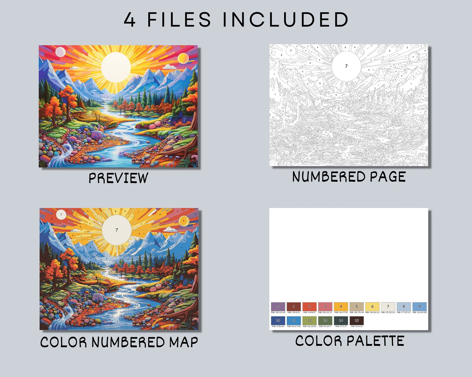 Color by Number Paint by Number Paint Number Adult Coloring - Etsy