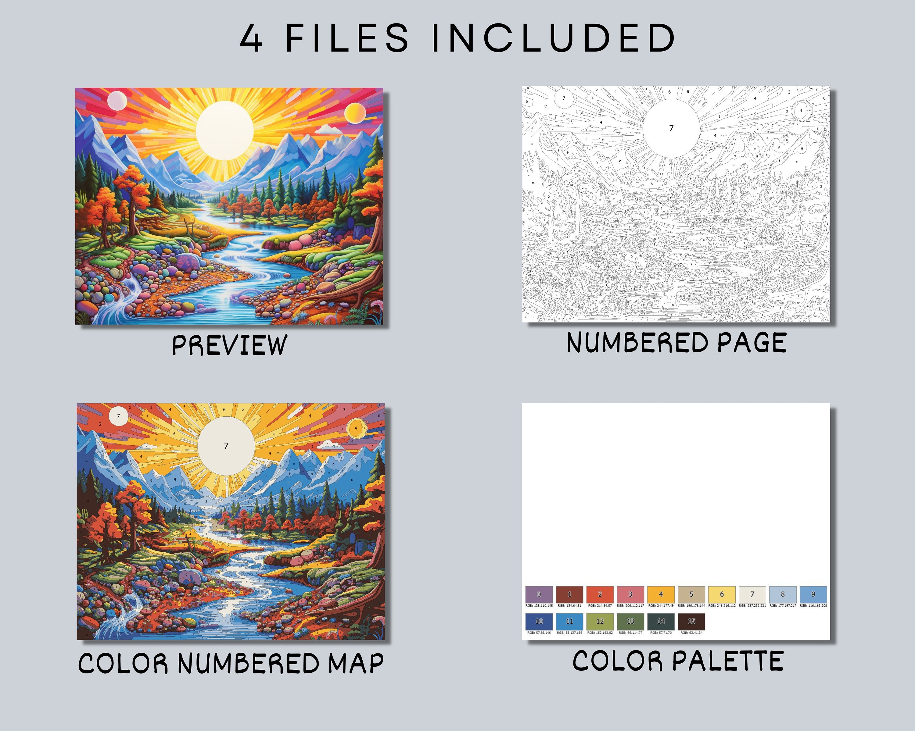Color by Number Paint by Number Paint Number Adult Coloring - Etsy