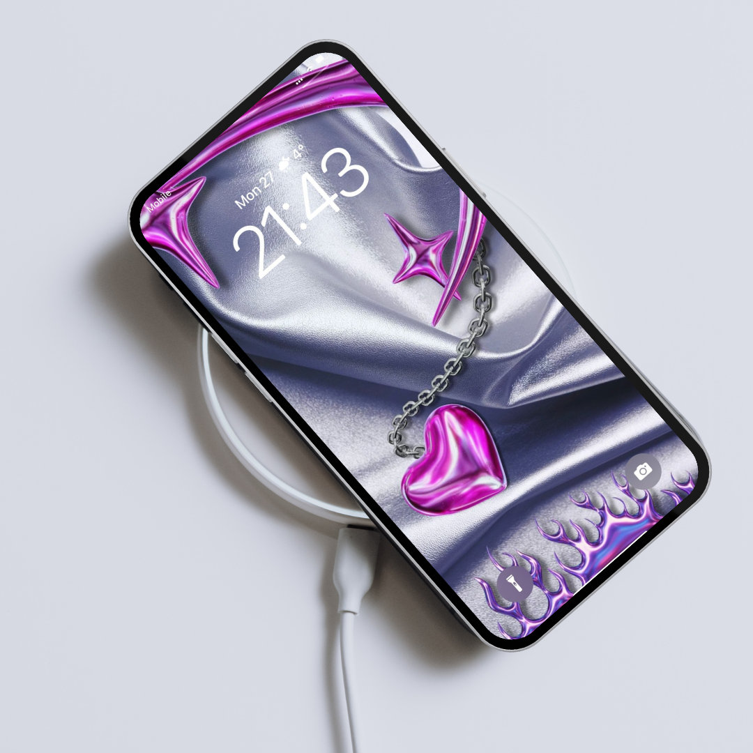 Neo Y2K iPhone Wallpaper With Sparkly Mcbling Cybercore Details - Etsy