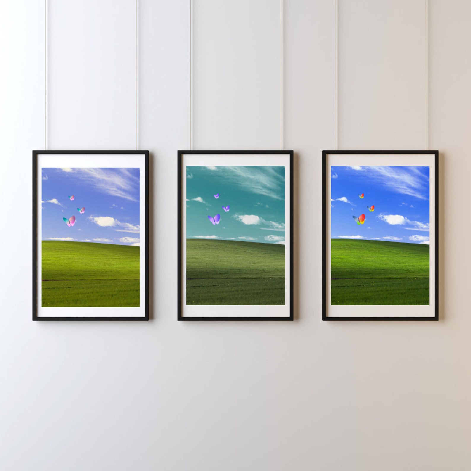 Windows 2000s Wallpaper Art Poster Set Y2K MSN Messenger Logo Frutiger ...