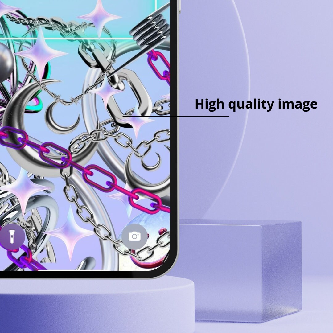 Cybercore Dreams: Neo Y2K iPhone Wallpaper With Shiny Metallic Details ...