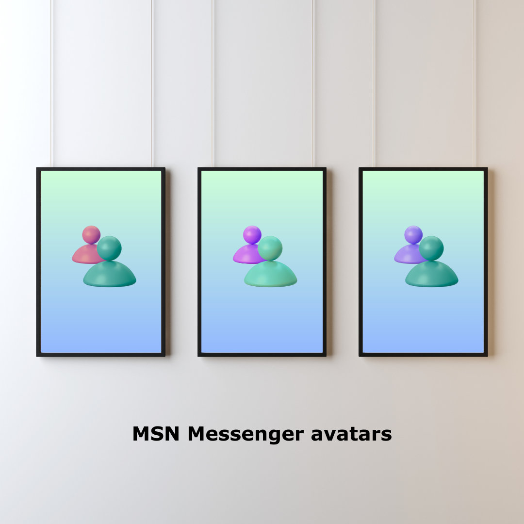 Frutiger Aero Art Poster Set Digital Download MSN Messenger Wizz ...