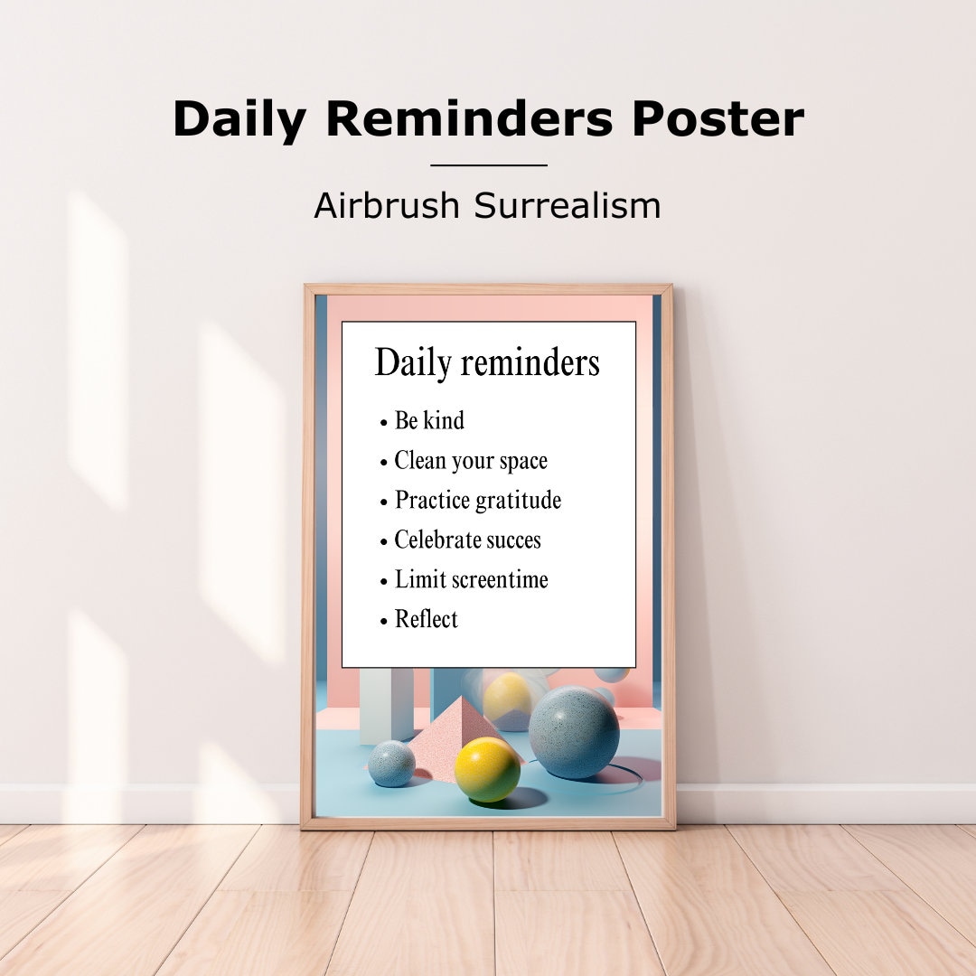 Utopian Scholastic Poster Nostalgic 80s Office Decor Daily Reminders A2 ...