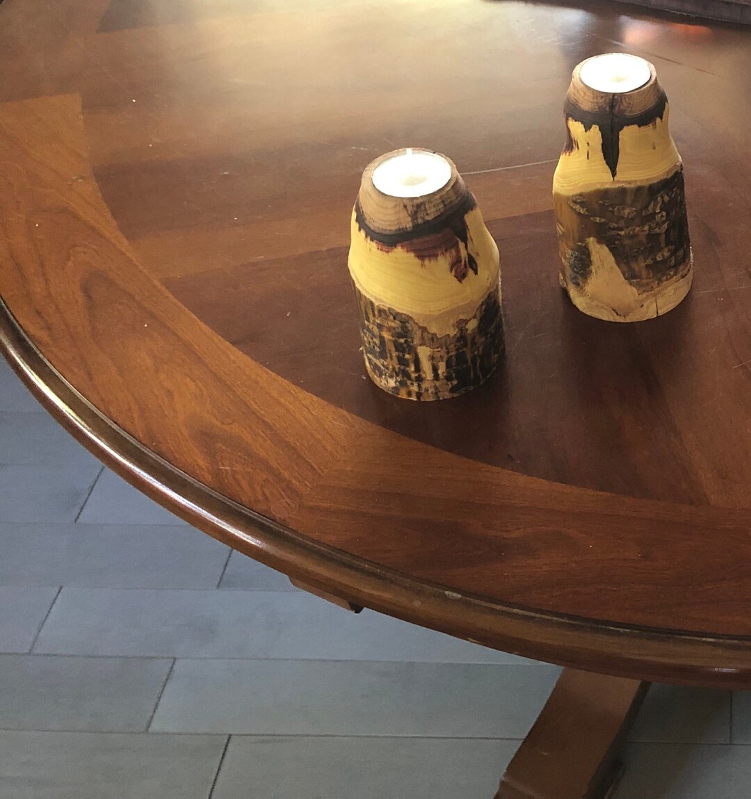 Handmade Wooden Candle Holders. - Etsy