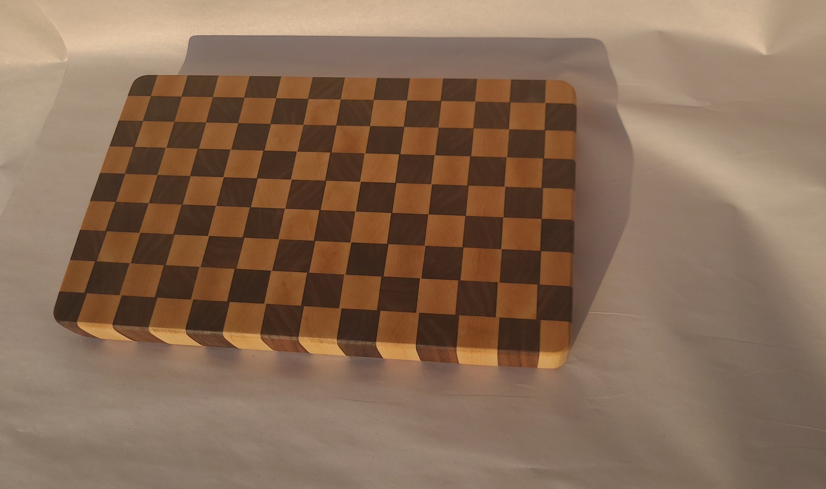 Maple and Walnut End Grain Butcher Block Cutting Board Checkerboard ...