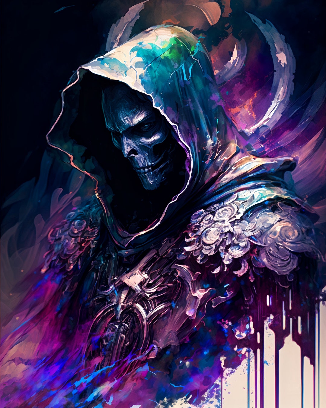 Azrael Themed Designs Digital Art 2048x2560 4:5 - Etsy