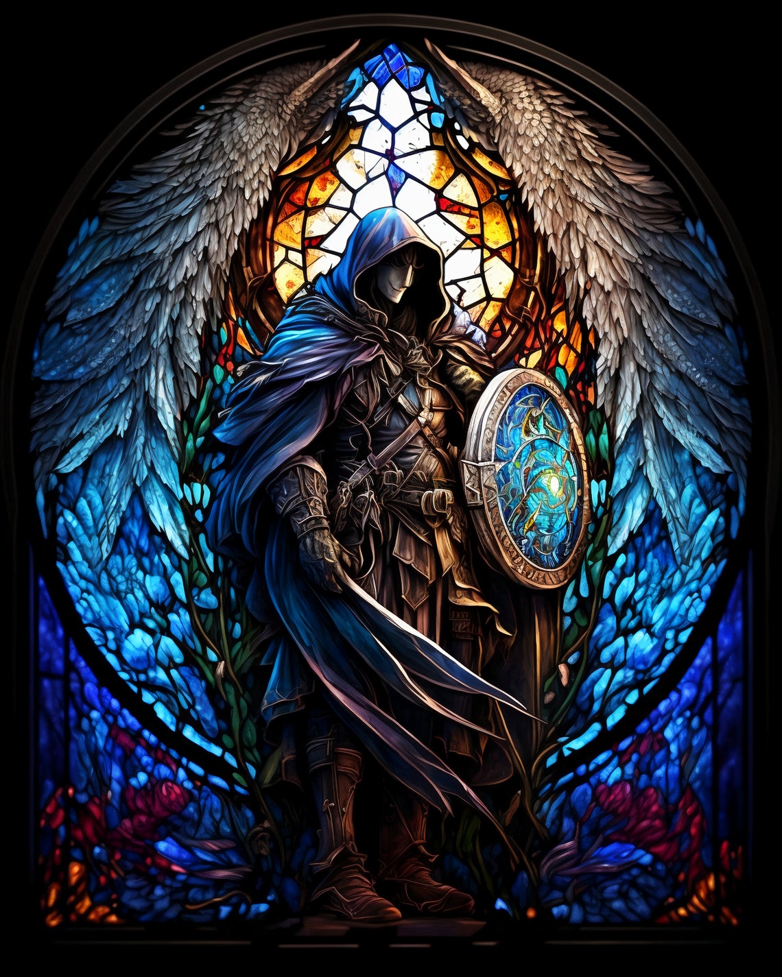 Azrael Themed Designs Digital Art 2048x2560 4:5 - Etsy