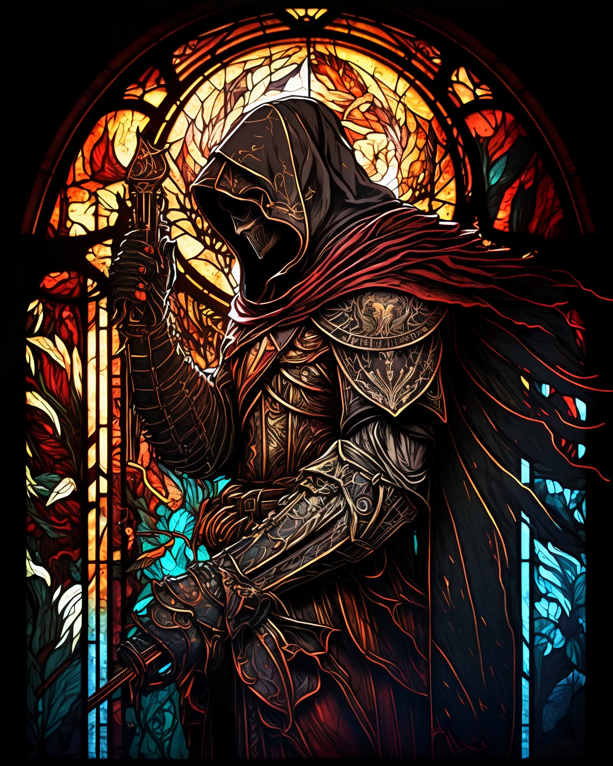 Azrael Themed Designs Digital Art 2048x2560 4:5 - Etsy