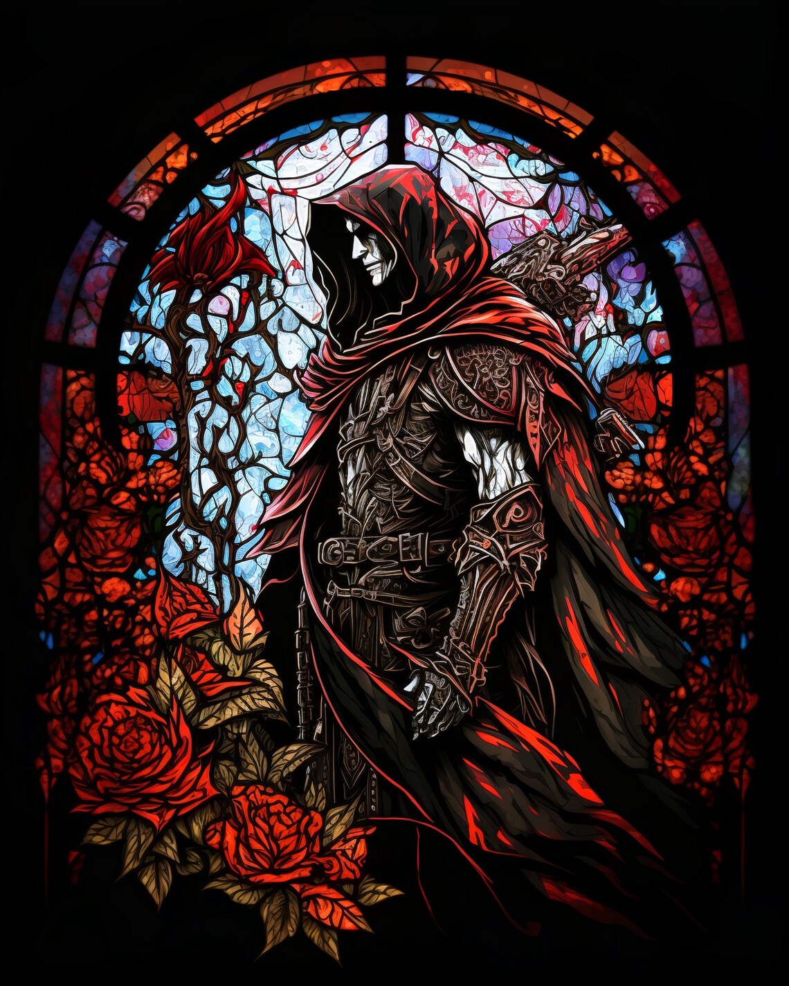 Azrael Themed Designs Digital Art 2048x2560 4:5 - Etsy