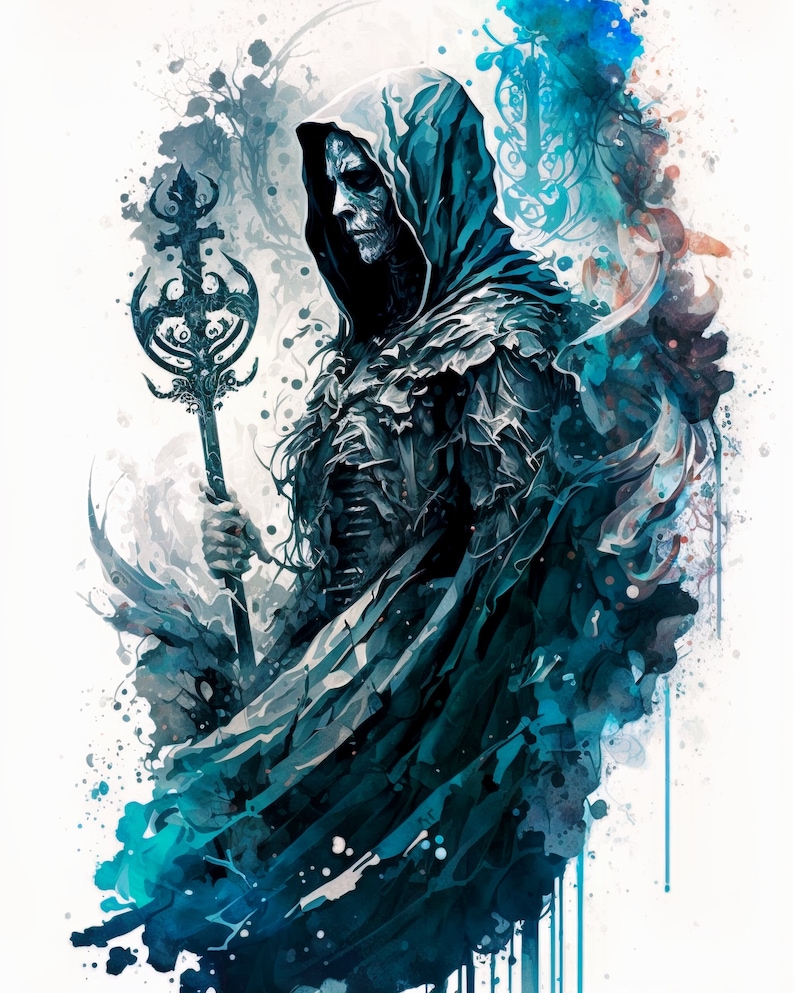 Azrael Themed Designs Digital Art 2048x2560 4:5 - Etsy