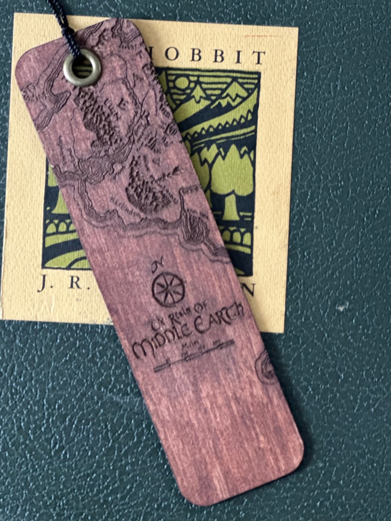 Middle Earth Map Bookmark - Etsy