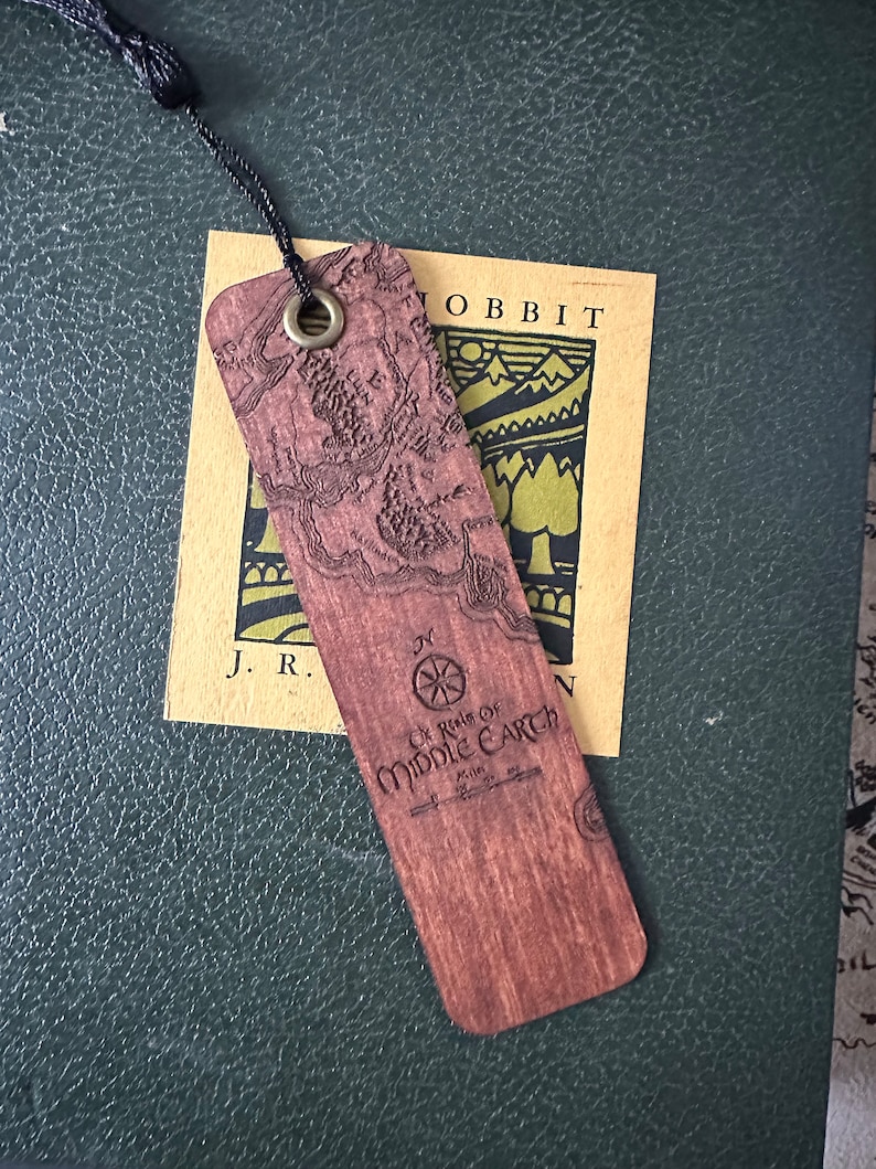 Middle Earth Map Bookmark - Etsy