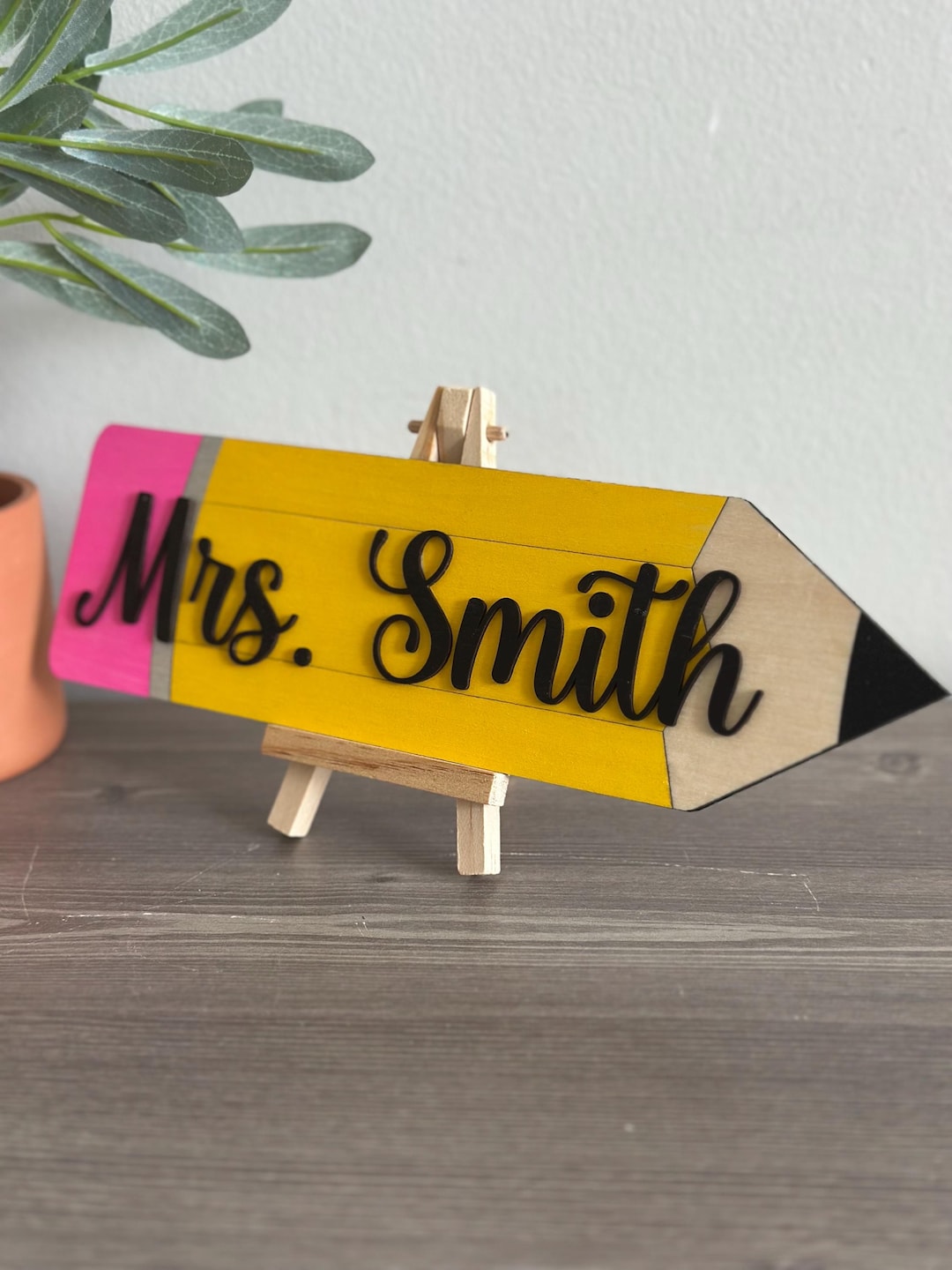 Pencil Name Plate for Teachers - Etsy