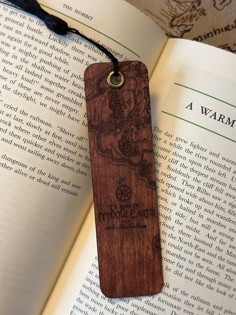 Middle Earth Map Bookmark - Etsy