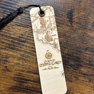 Middle Earth Map Bookmark - Etsy