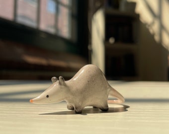 Made to Order Standing Mushroom Opossum Totem, Clay Opossum Figure ...