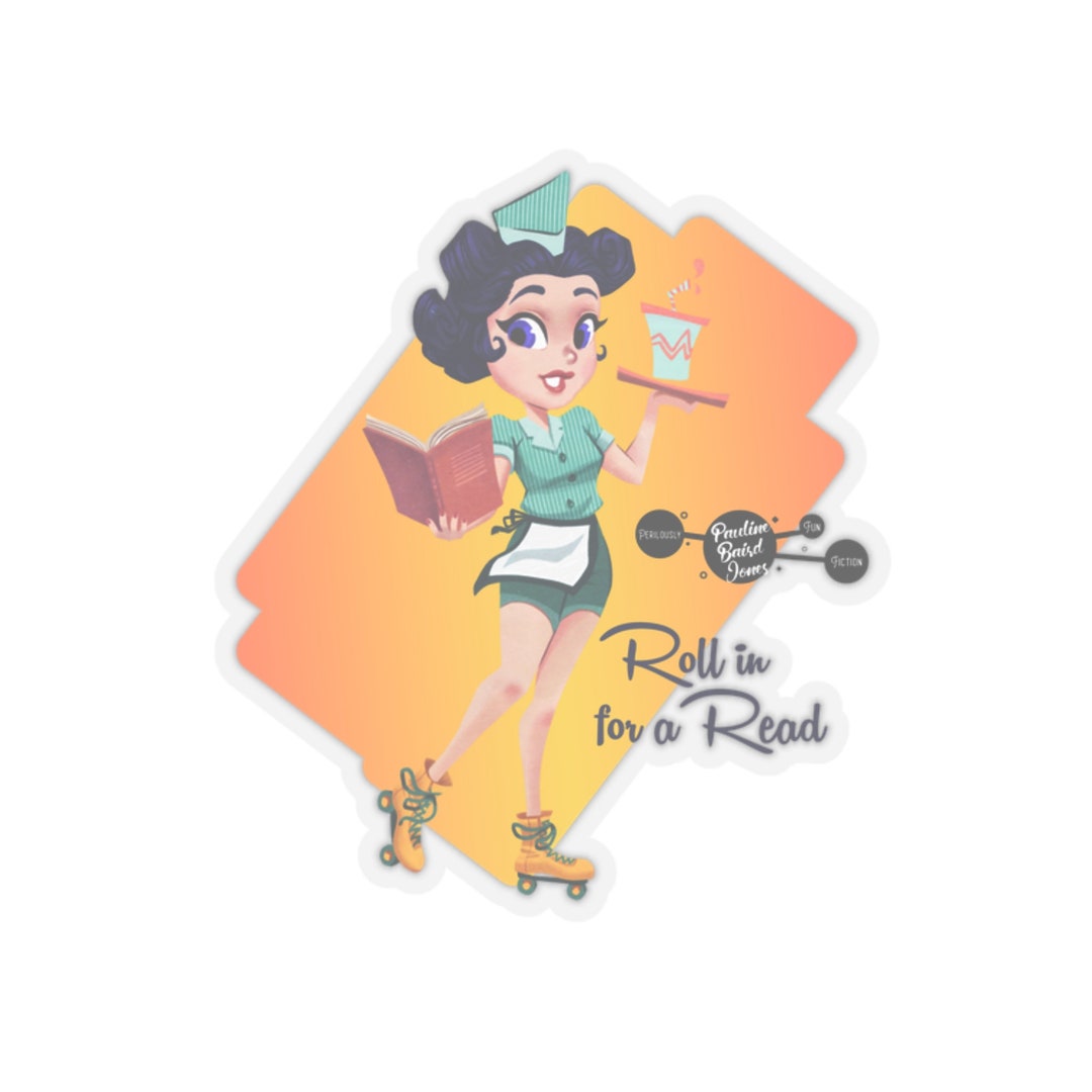 Roll in for a Read With Connie Kiss-cut Sticker - Etsy