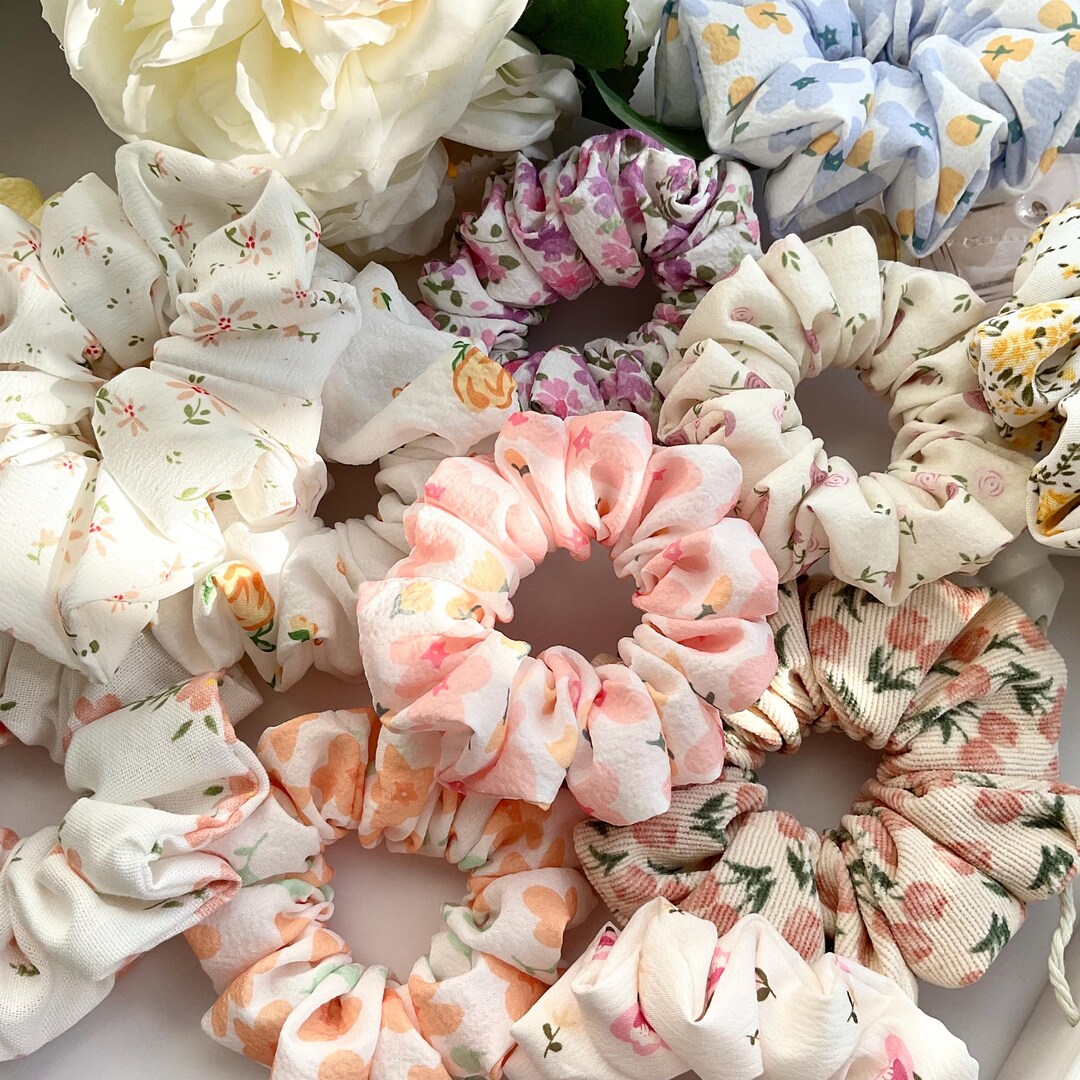 Beautiful Scrunchies - Beautiful Floral Theme - Spring Look - Etsy