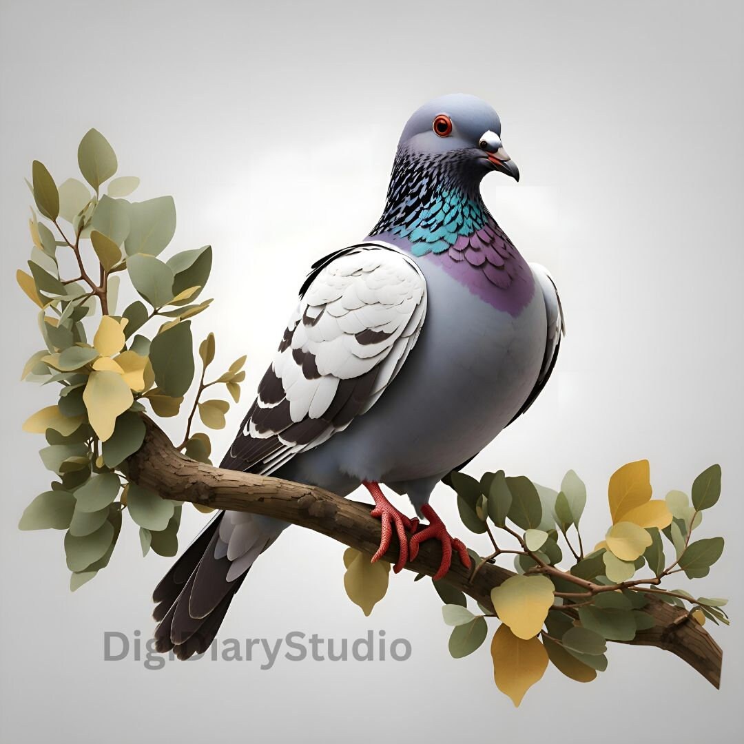 Pigeon Clipart 10 High Quality Jpgs Digital Download Watercolour Pigeon ...