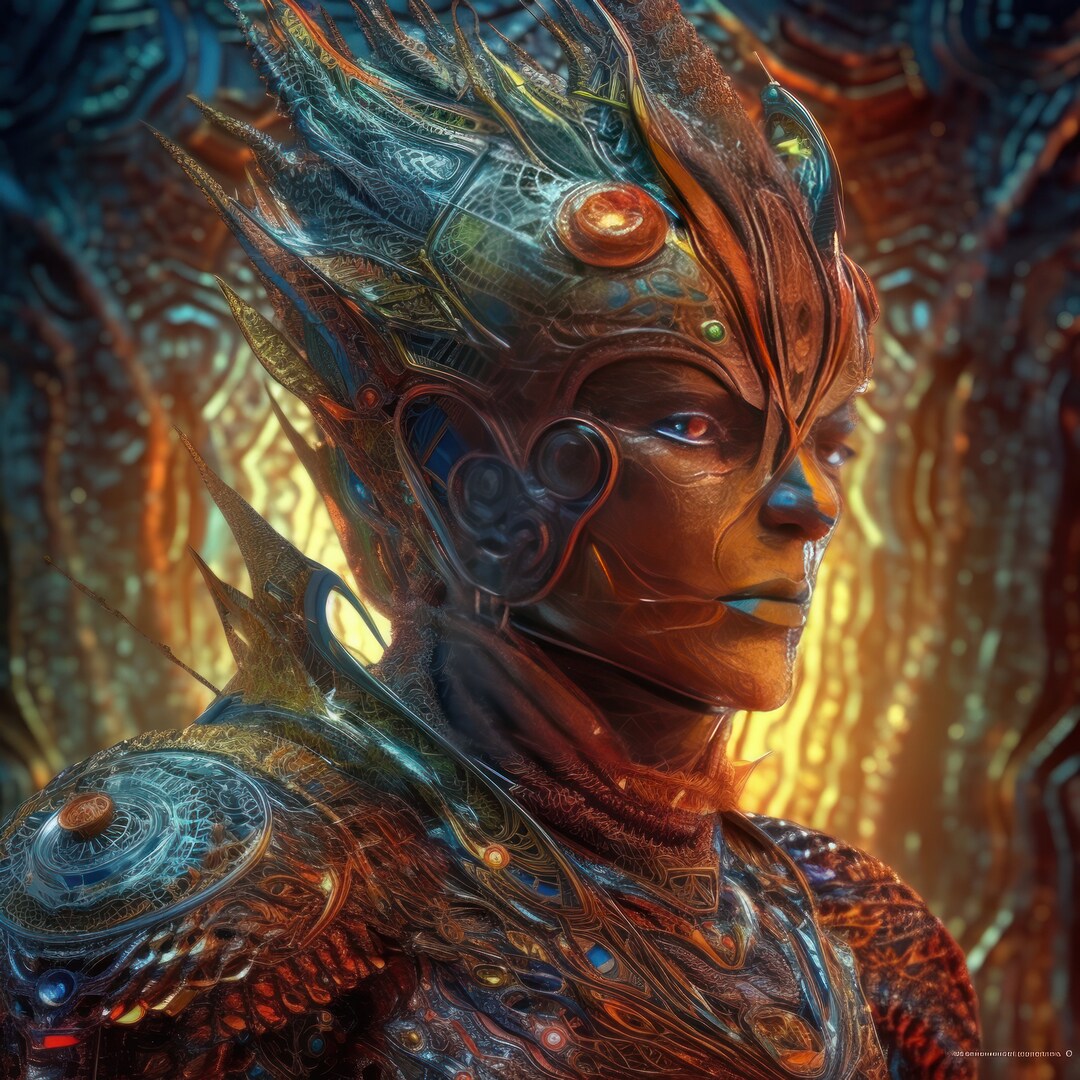 The Machine Elf King (5-pack) - High-quality Ai-generated Digital Wall ...