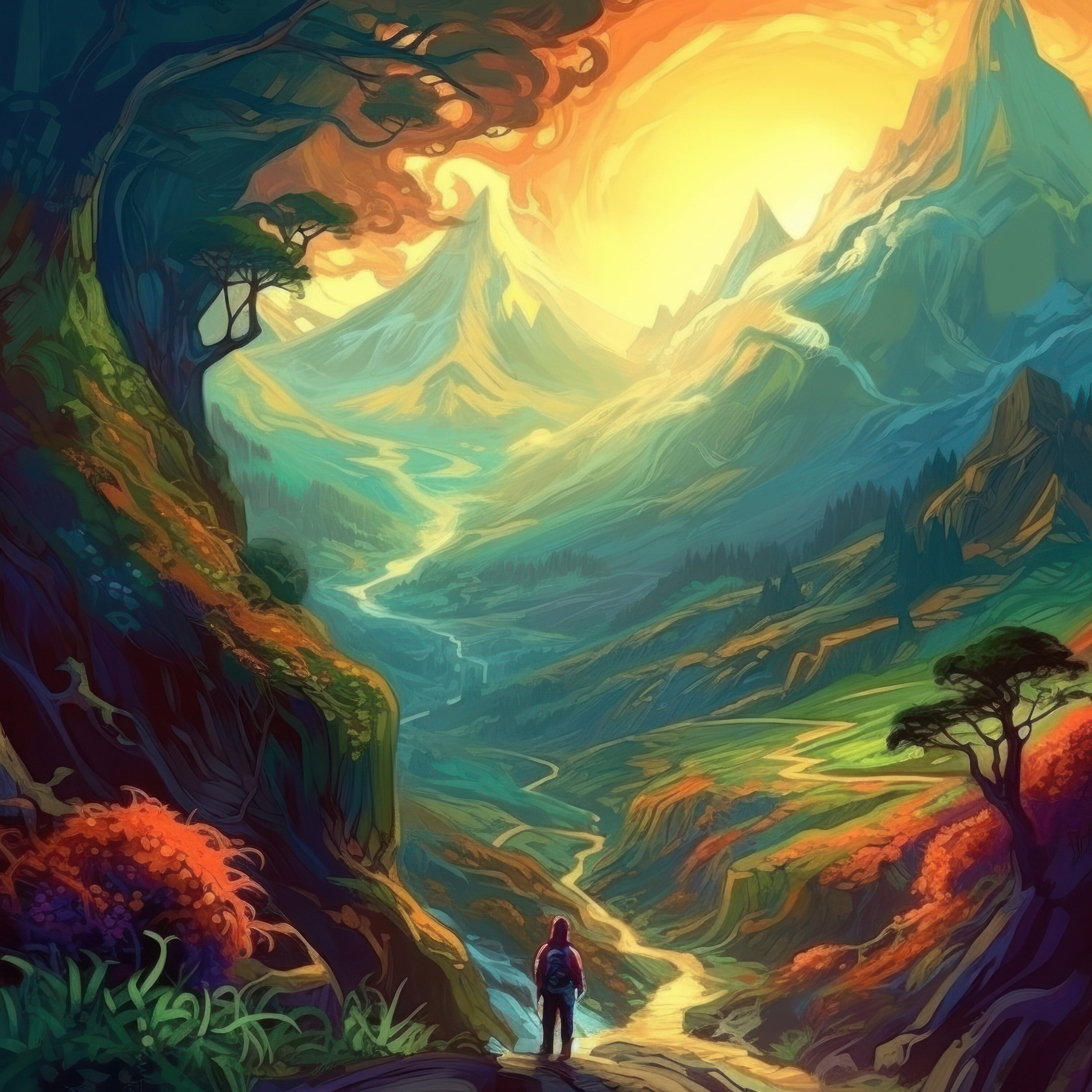 The Hero's Journey (5-pack) - High-quality Ai-generated Digital Wall ...