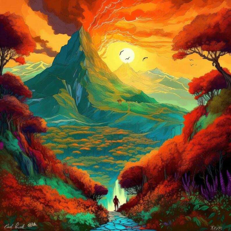 The Hero's Journey (5-pack) - High-quality Ai-generated Digital Wall ...