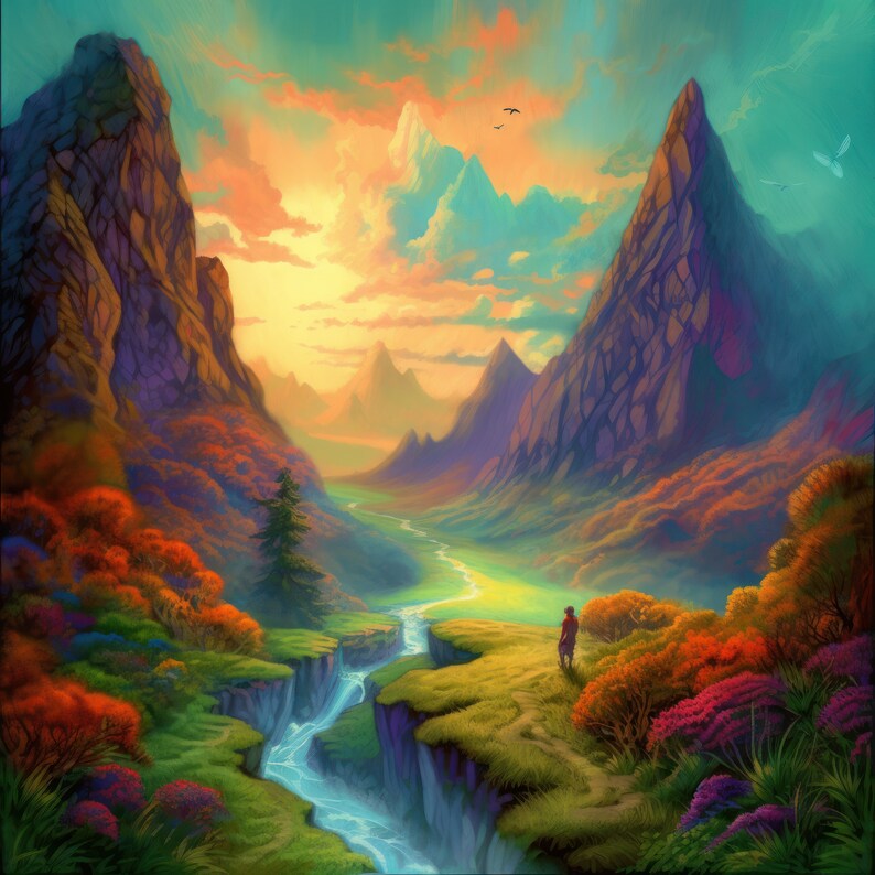 The Hero's Journey (5-pack) - High-quality Ai-generated Digital Wall ...