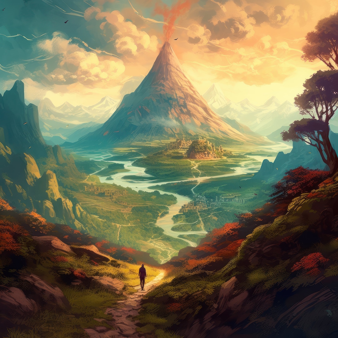 The Hero's Journey (5-pack) - High-quality Ai-generated Digital Wall ...