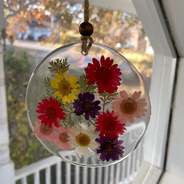 Pressed Glass Suncatcher - Etsy