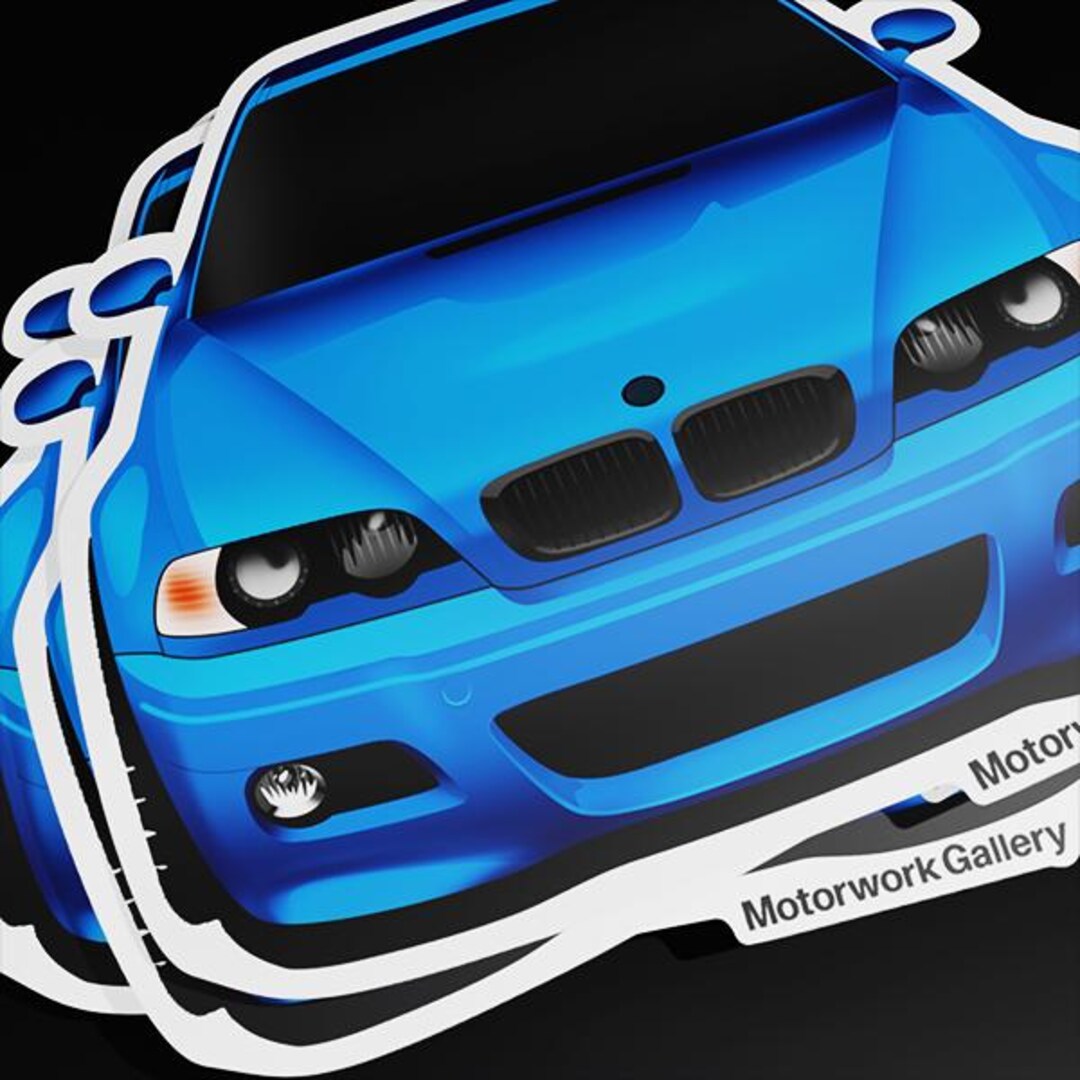 BMW M3 Sticker Gift E46 Estoril Blue - Etsy