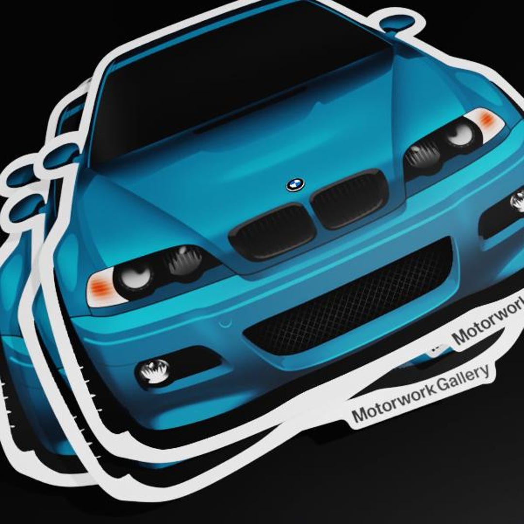 BMW M3 E46 Sticker Gift Laguna Seca Blue - Etsy