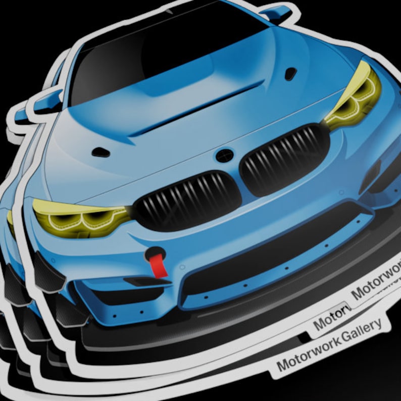 BMW M4 Sticker Gift GT4 Yas Marina Blue S55 B58 N55 - Etsy