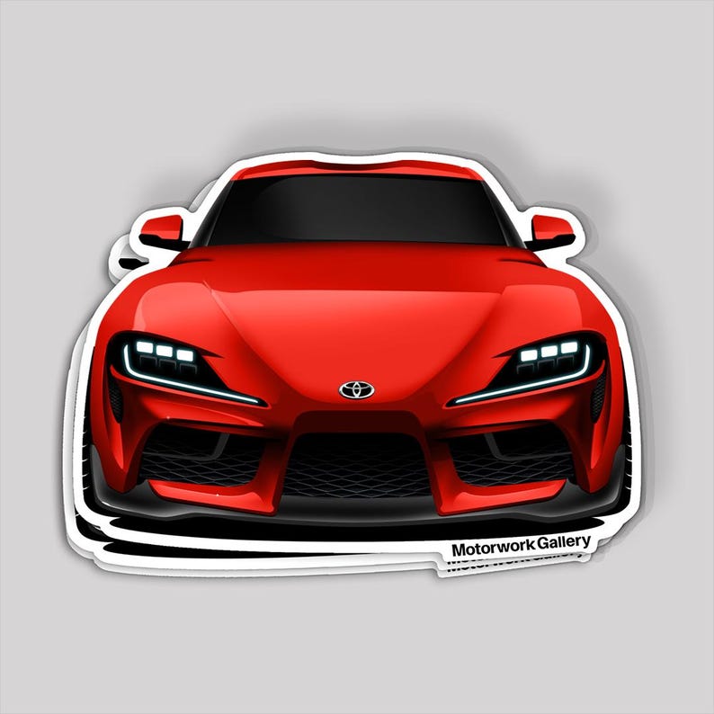 Toyota Supra Sticker Gift Red A90 - Etsy